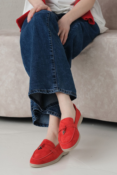 Лоферы Женский Nordman коралловый, размер 36 На любой сезон 5 Без застёжки Россия купить c ...