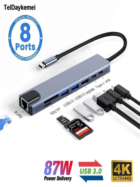 USB-концентратор C типа C Разветвитель Thunderbolt 3 Адаптер для ноутбука для Macbook Air M1 ...