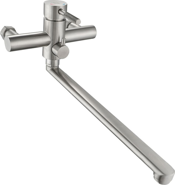 Смеситель ARGO / Арго SOLID 35-L35/D для ванны, однорычажный, из стали, цвет хром, излив 320мм ...