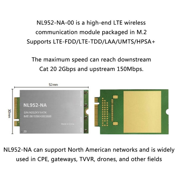 Металлический модуль сетевой карты 4G LTE NL952-EAU NL952NA для ...