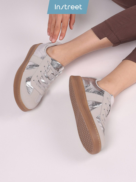 Кеды Женский Instreet Искусственная кожа, размер 37 4 На любой сезон Шнурки Россия купить c ...