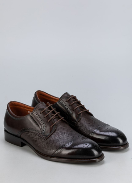 Туфли Мужской Duca Daretti Натуральная кожа, размер 41 броги Италия Шнурки Мягкая стелька купить ...