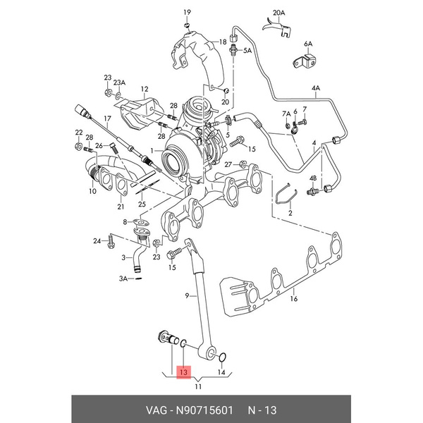 Кольцо уплотнительное картера двигателя VAG N90715601, oem 1K0253115T ...