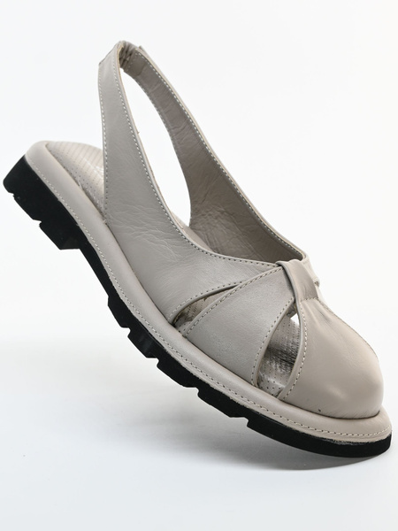 Босоножки Женский Ascalini Без каблука Натуральная кожа, размер 41 8 Лето Россия купить c ...