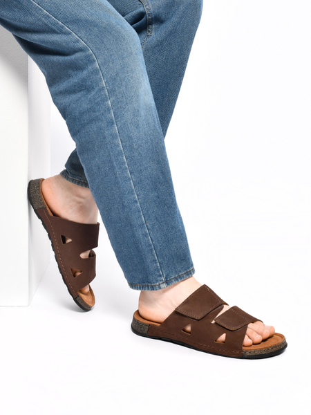 Шлепанцы Мужской BELWEST, размер 43 Нубук H Без застёжки Беларусь Лето купить c доставкой на ...