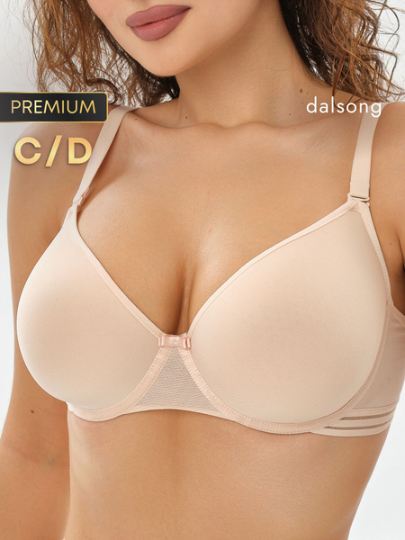 Бюстгальтер Женский DALSONG спейсер, размер 100D бежевый Полиуретан Повседневный Китай Крючки ...