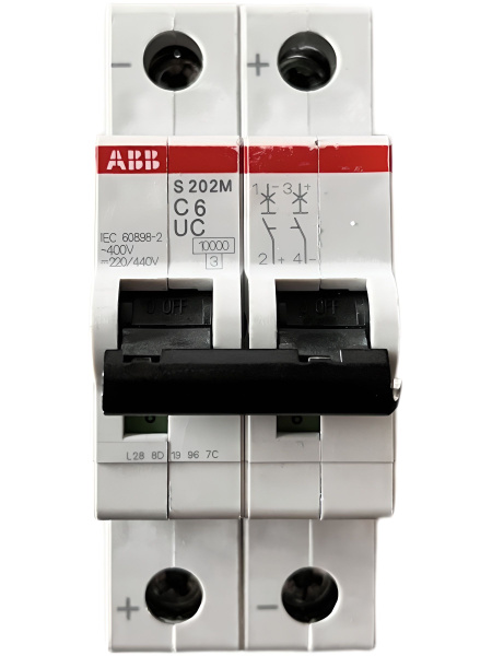 2CDS272061R0064. ABB; S202M, 6A, (C) UC, 2P, 10kA, Автоматический выключатель. купить на OZON по ...