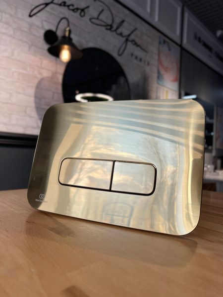 Кнопка смыва Ideal Standard R0459A2 золото шлифованное - накладная ...