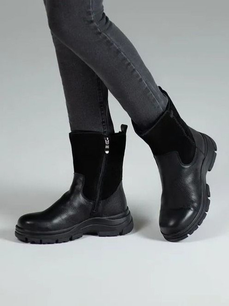 Ботинки Женский Ortmann черный, черный кварц, размер 38 Зима H Молния Германия купить c ...