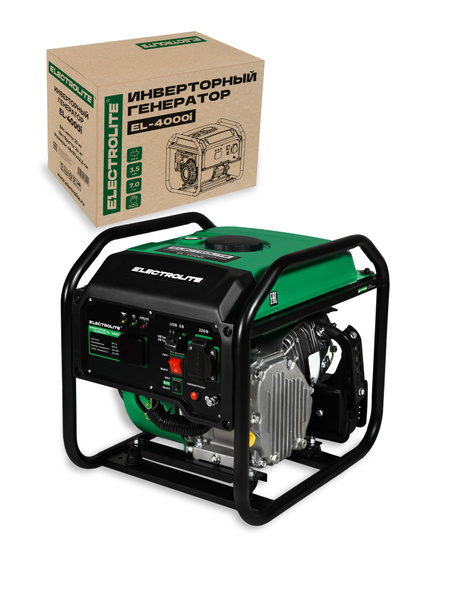 Генератор бензиновый инверторный Electrolite EL 4000i (3500 Вт, 2 USB порта) 23 кг ...