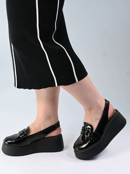 Босоножки Женский Ascalini Стандартный средний (до 9 см) Кожа натуральная лакированная, размер ...