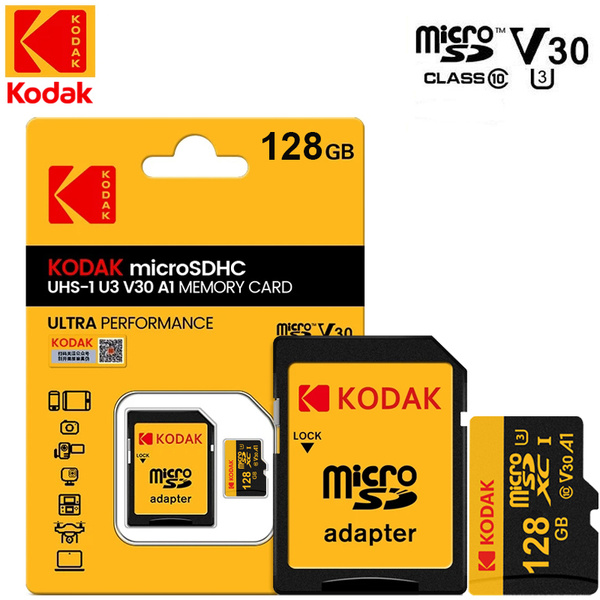 Kodak 128 ГБ Карта памяти microSD, Class 10, UHS-I U3, чтение - 100 Мбайт/сек купить на OZON по ...