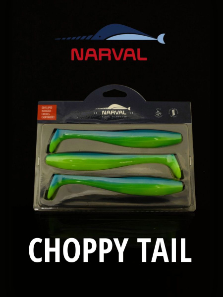Мягкие приманки Choppy Tail 14cm #016 - Blue Mint Narval приманка ...