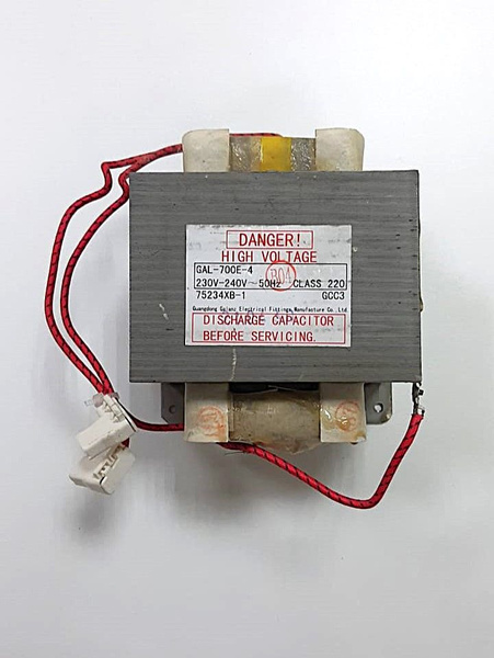 Трансформатор для микроволновой печи СВЧ GAL- 700E-4 230V - 240V 50 Hz Class 220 75234XB-1 GCС3 ...