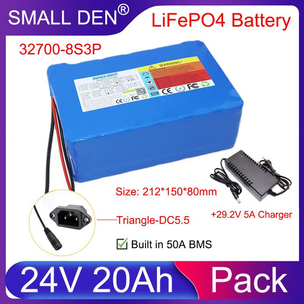 24V 20Ah 32700 LiFePO4 аккумулятор 8S3P Встроенный 50A Тот же порт BMS ...