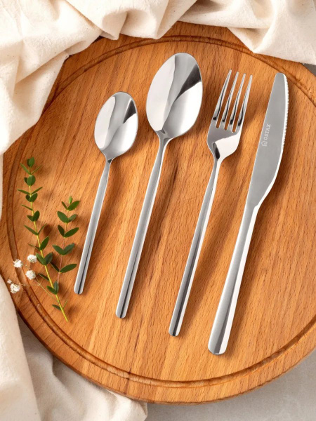 Набор столовых приборов OSTAX 24 предмета купить на OZON по низкой цене ...