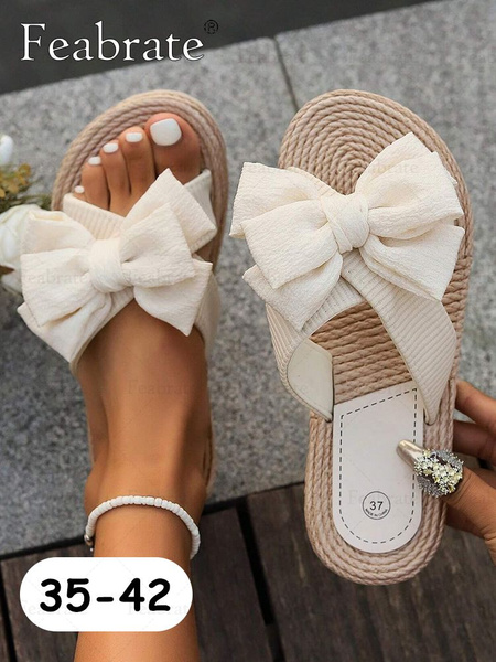 Шлепанцы Женский Feabrate, размер 39 EVA Круглый нос, Маломерит T (узкая) Без застёжки Лето ...