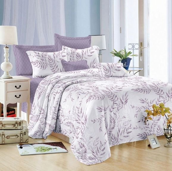 Комплект постельного белья Эльф Satin Collection Ляйсан 1.5-спальное микросатин 70x70 см ...