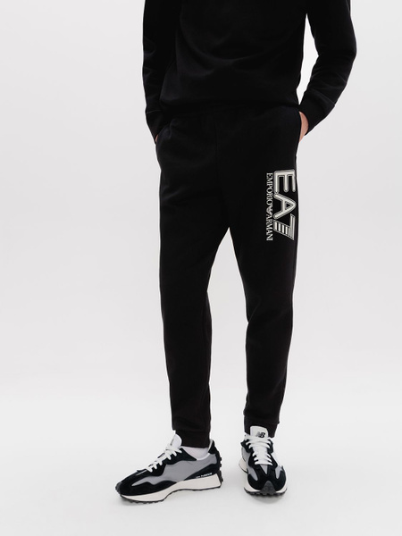Брюки Мужской EA7 черный Хлопок, Полиэстер Повседневный, размер 54, 56 На любой сезон Камбоджа ...