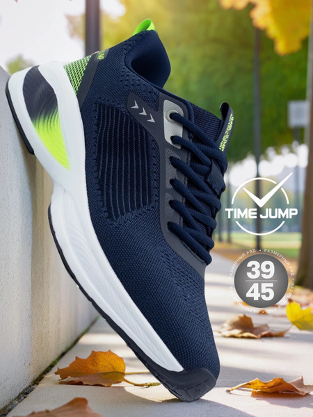 Кроссовки Мужской TimeJump Текстиль, Полиуретан Бег, Гимнастика, размер 45 G Демисезон Шнурки ...