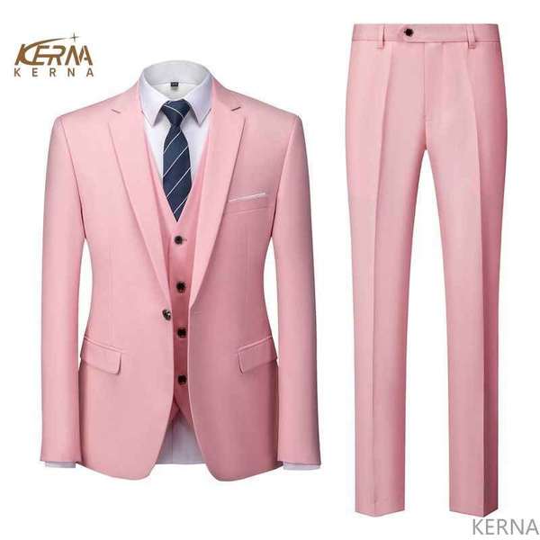 Костюм классический Мужской KERNA светло-розовый, размер 58 Полиэстер, Хлопок купить c доставкой ...