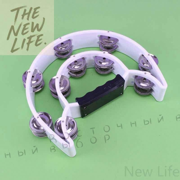 FLIGHT FTHP-20 Пластиковый тамбурин 'Двойной полумесяц' с 20 джинглами ...