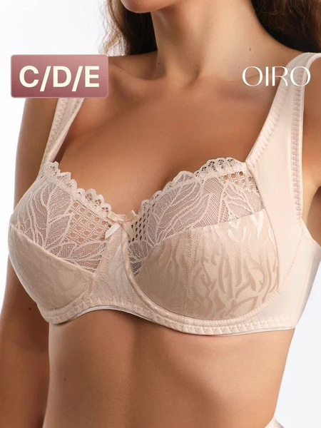Бюстгальтер Женский OIRO с мягкой чашкой, размер 85D бежевый Нейлон, Спандекс Повседневный Китай ...