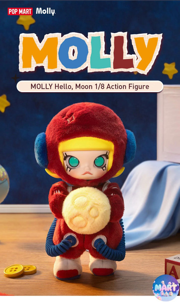POP MART - Коллекция MOLLY Hello, Moon 1/8 Action Figure, Подарки, 1 шт ...