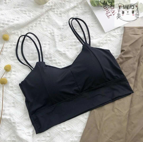 Топ Женский черный размер универсальный Бамбуковое волокно Эластан Балет Бег Открытая спина