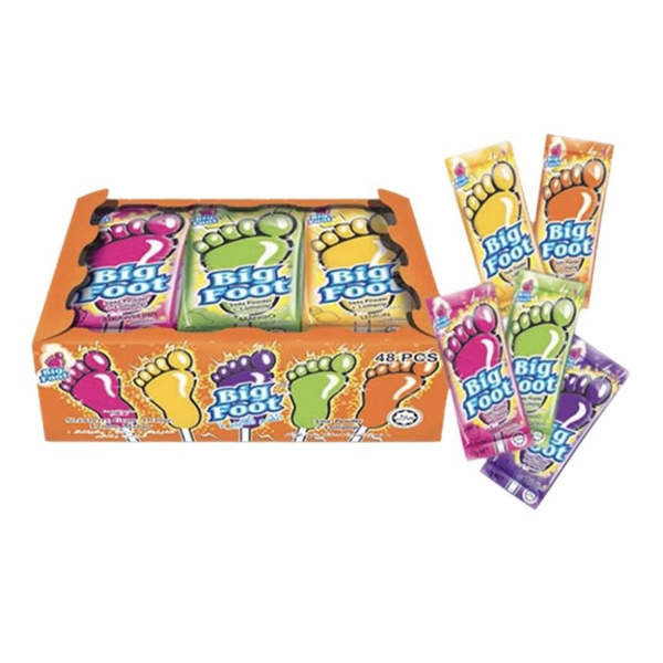 Конфета Big Foot Sour Powder + Lollipop, 12 г х 48 шт - купить с ...