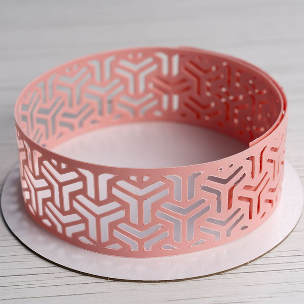 Лента бордюрная для тортов Foxclab, 72 см х 10 см, 1 предм., Пленка ПВХ ...