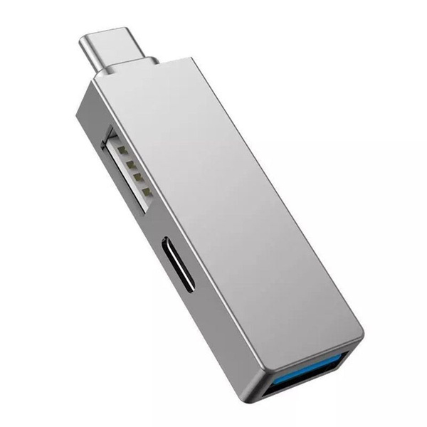Хаб USB Wiwu T02 Pro USB Type-C Grey 6936686405829 - купить с доставкой ...