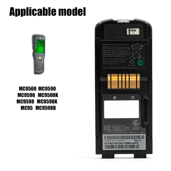 4800mAh MC9500 Оригинальный аккумулятор для сканера штрих-кода Zebra ...
