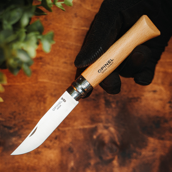 Нож складной Opinel №9 нержавеющая сталь Sandvik 12C27, рукоять бук (001083) - купить с ...
