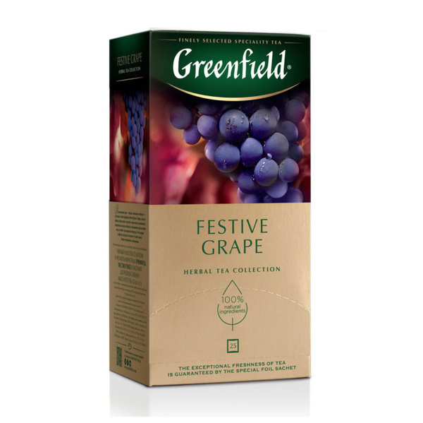 Чайный напиток Greenfield Festive Grape 25 пакетиков купить на OZON по ...