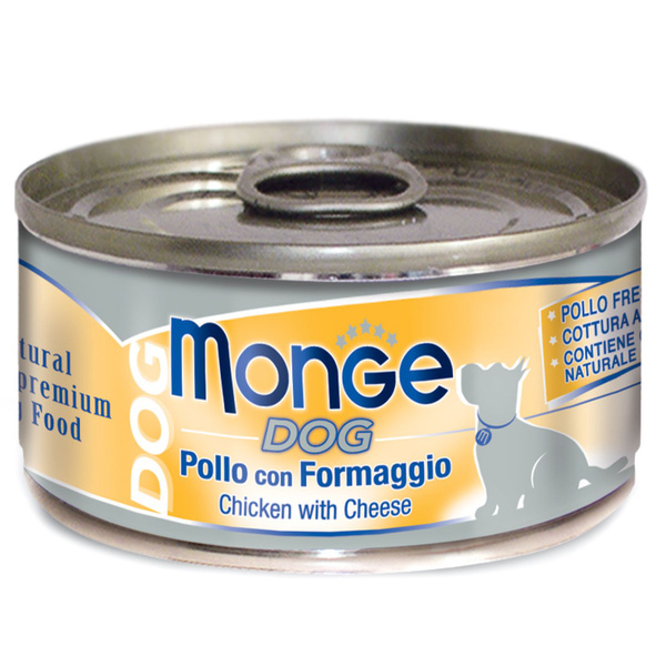 Влажный корм Monge Dog Natural для собак куриные кусочки с сыром ...