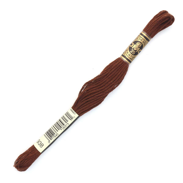 Мулине ДМС нитки для вышивания DMC, 8 м, 1 шт, цвет 938 купить на OZON ...