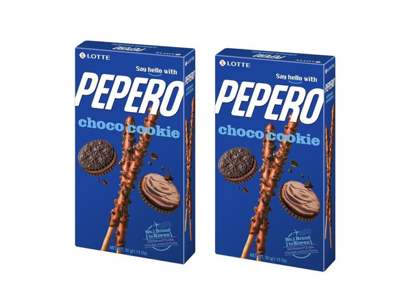 Lotte Pepero Choco cookie Соломка в шоколадной глазури с кусочками ...