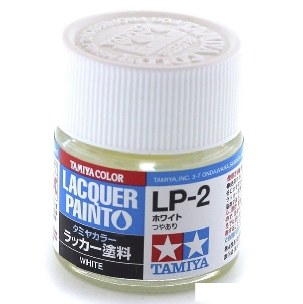 LP-2 White (Белая глянцевая) краска лаковая, 10 мл. Tamiya 82102 ...