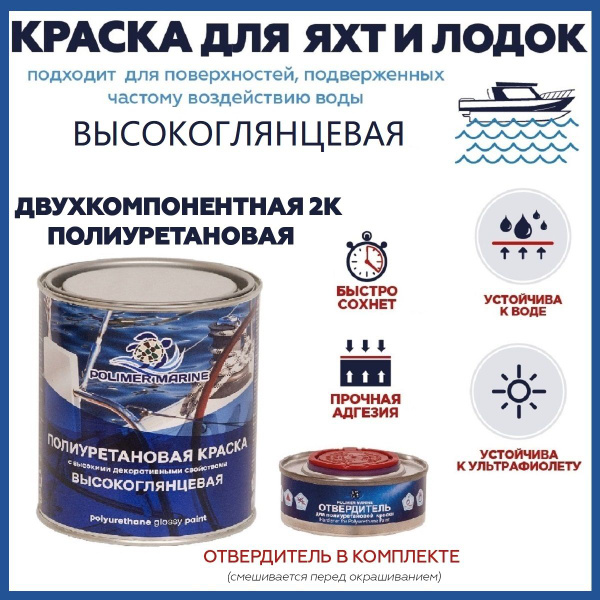 Краска Полиуретановая Высокоглянцевая Двухкомпонентная 2К Polimer ...