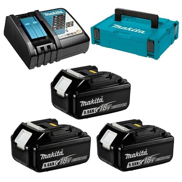 Быстрый заряд коробки. Набор аккумуляторов и з/у PSK BL 1820 1830 1840 1850 1860 1850Bx2, DC18RC ...