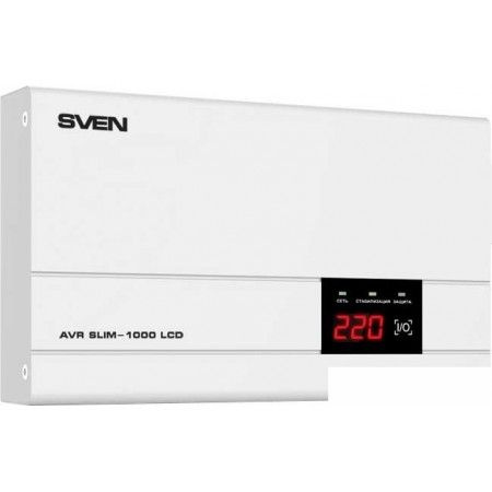 Стабилизатор напряжения SVEN AVR SLIM-1000 LCD купить на OZON по низкой ...