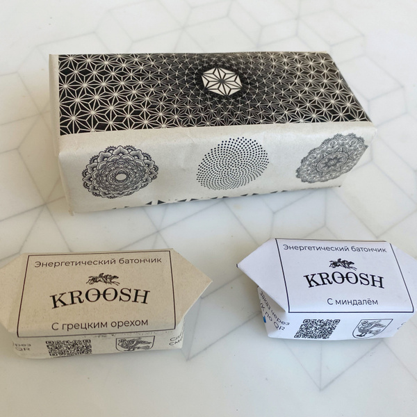 Батончики из Орехов и сухофруктов KROOSH. С тыквенными семечками. 8 шт ...