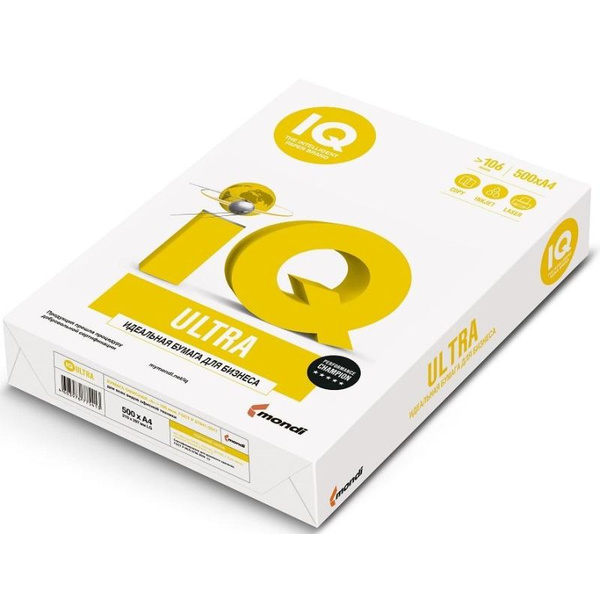 Бумага IQ Ultra (А4, марка А, 80 г/кв.м, 500 л) - купить с доставкой по ...