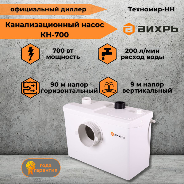 Канализационный насос Вихрь канализационные насосы, 220 л/мин - купить ...