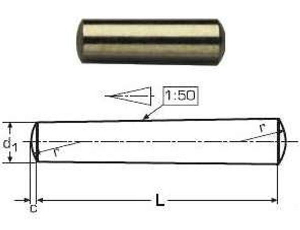 Штифт конический 2х10 Сталь, DIN 1, ГОСТ 3129, 30 шт. - купить с ...