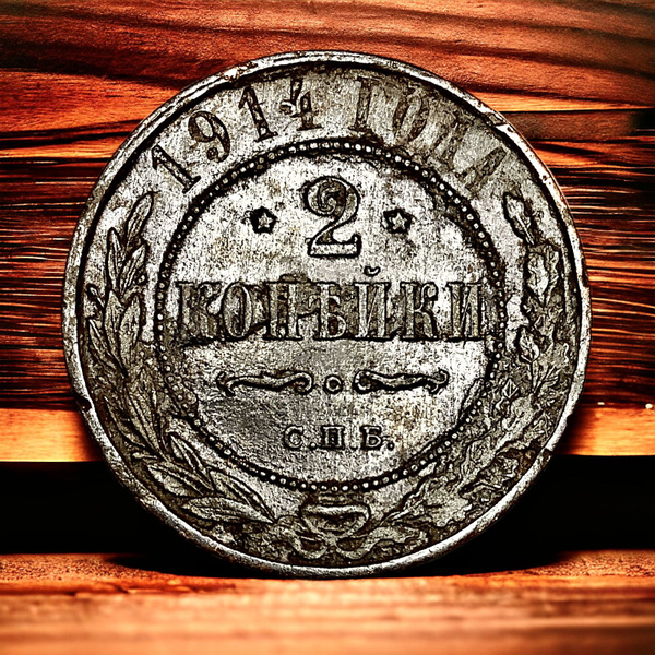 Монета Российской Империи 2 копейки 1914 года, СПБ. Николай II - купить в интернет-магазине OZON ...