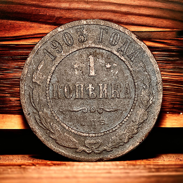 Монета Российской Империи 1 копейка 1903 года, СПБ. Николай II - купить в интернет-магазине OZON ...
