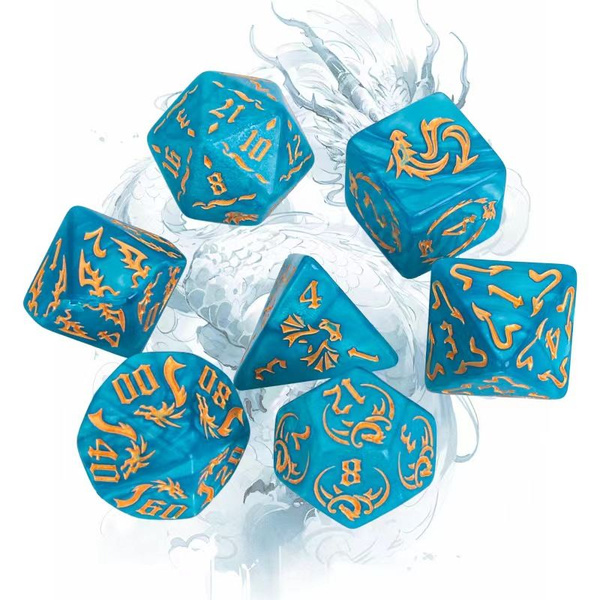 Многогранные кубики Dragon Element, Dungeons & Dragons dice, набор из 7 ...