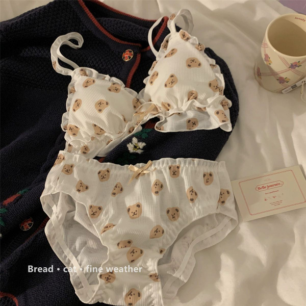 Комплект белья Женский SYJWY белый Пряжка, Завязки бралетт Политекс Пряжки, Погоны, размер 80A ...